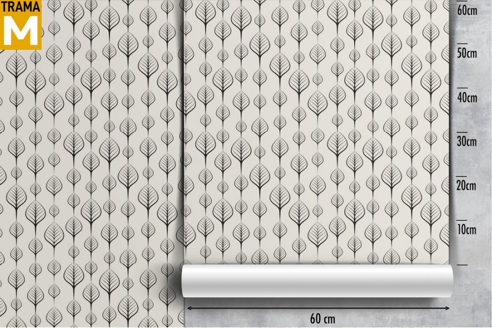 Carta da parati natura foglie stilizzate pattern e adesivi murali Carta da parati natura foglie stilizzate pattern e adesivi murali