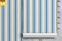 Carta da parati righe bianco e azzurro pattern e adesivi murali